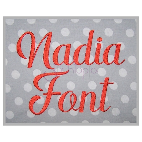 Nadia Embroidery Font 3 3.5 4 5 - Etsy
