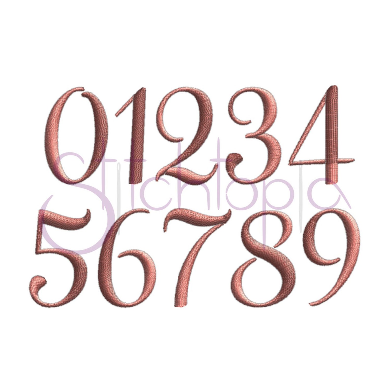Sophia Monogram Set – Numbers Only – 6 Sizes - READ SIZING INFO ...