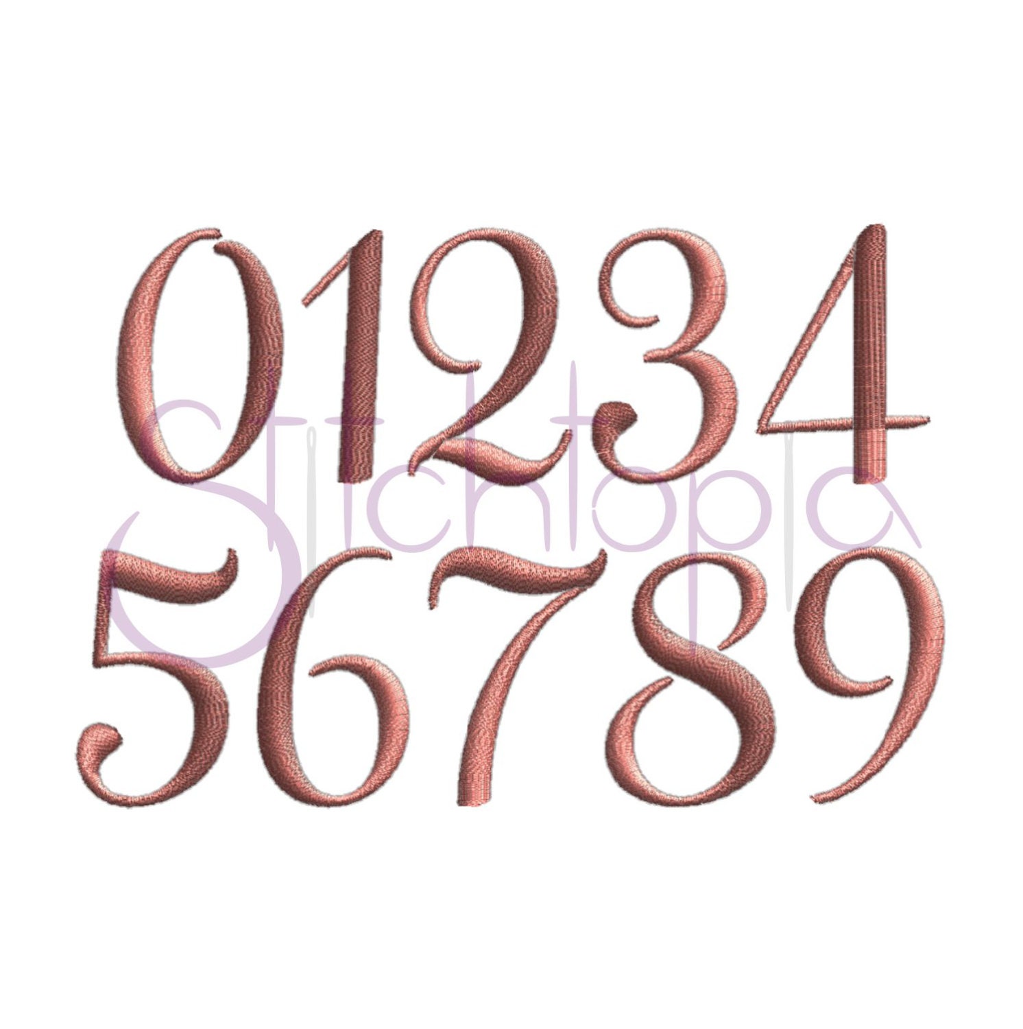 Script Numbers Font