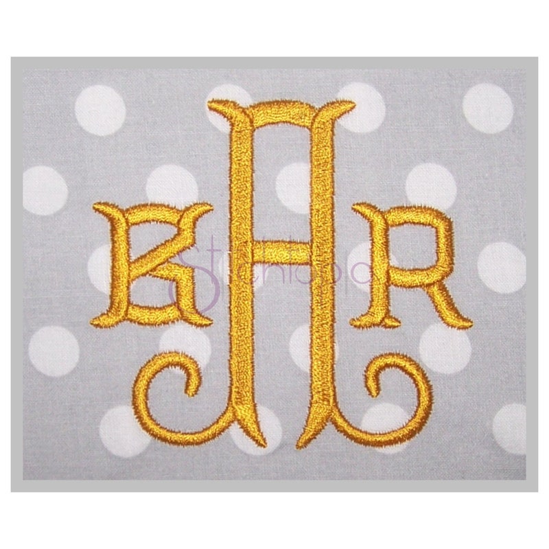 Thick Initials Embroidery - Etsy