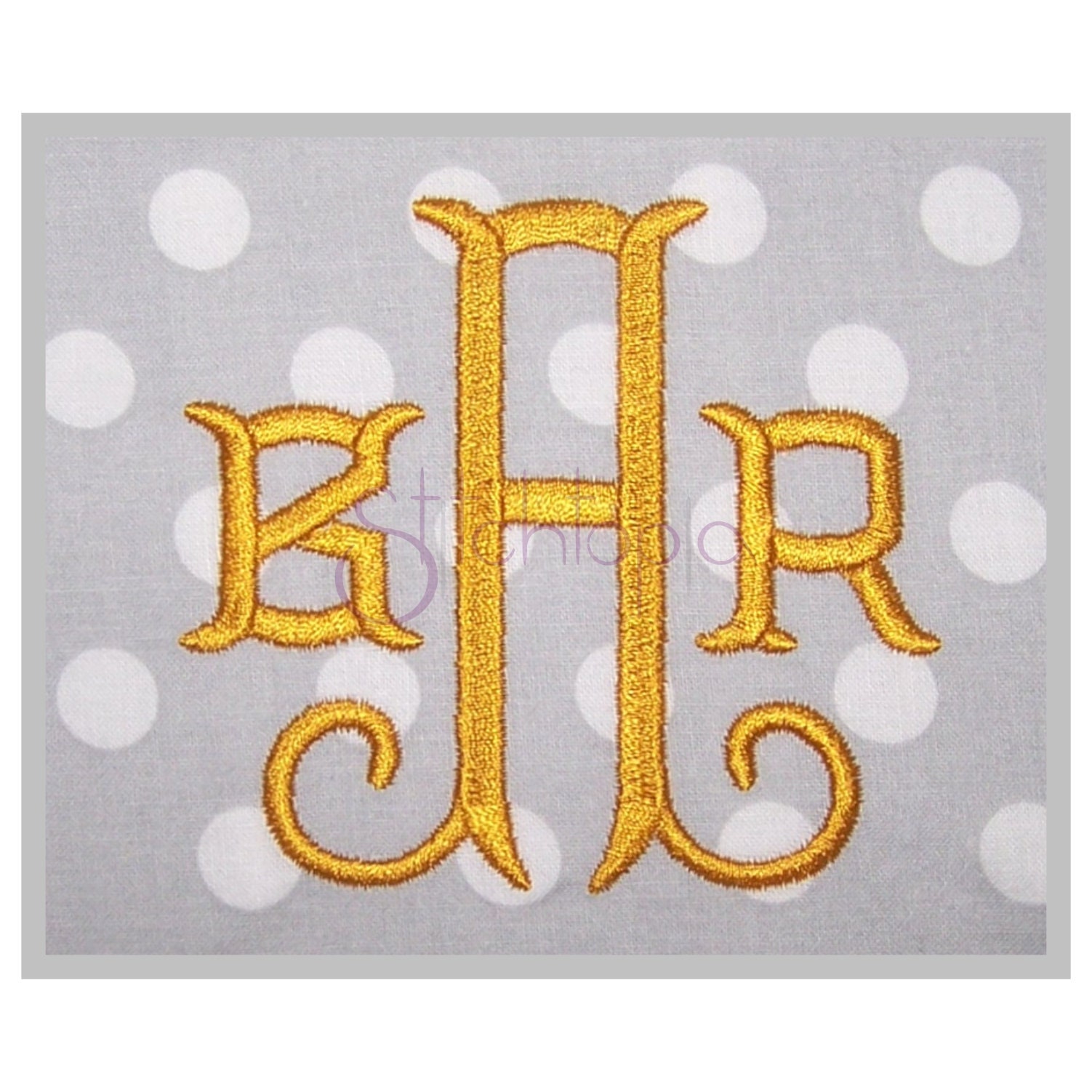 Baroque Embroidery Monogram Font – 1″ 1.25″ 1.5″ 2″ 2.5″ 3″ - 11 ...