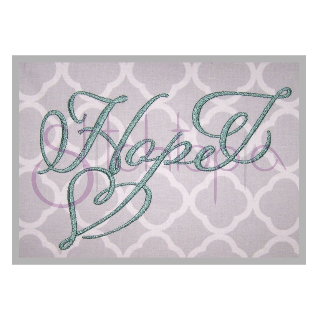 Hope 1 Monogram Set - 4", 5", 6" - Digital Machine Embroidery Font ...