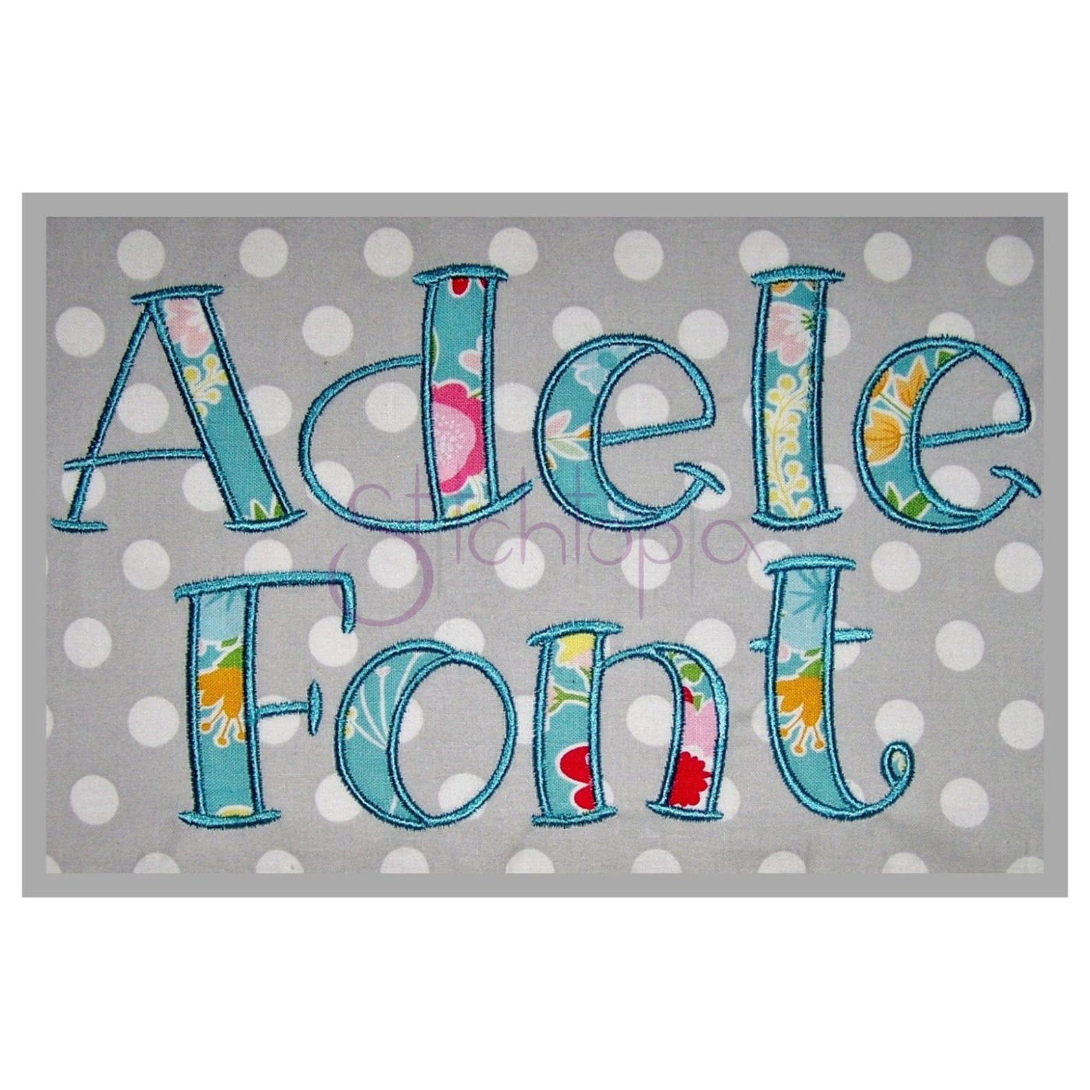 Adele Applique Font 2.5 3 3.5 4 11 - Etsy