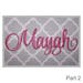 Mayah Embroidery Font #2 - .5" 1" 1.5" 2" 2.5" 3" - Style Script ...
