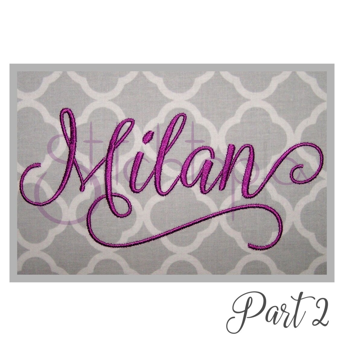 Milan 2 Embroidery Font Set - 1″ 1.5″ 2″ 2.5" 3″ 11 Formats Machine ...