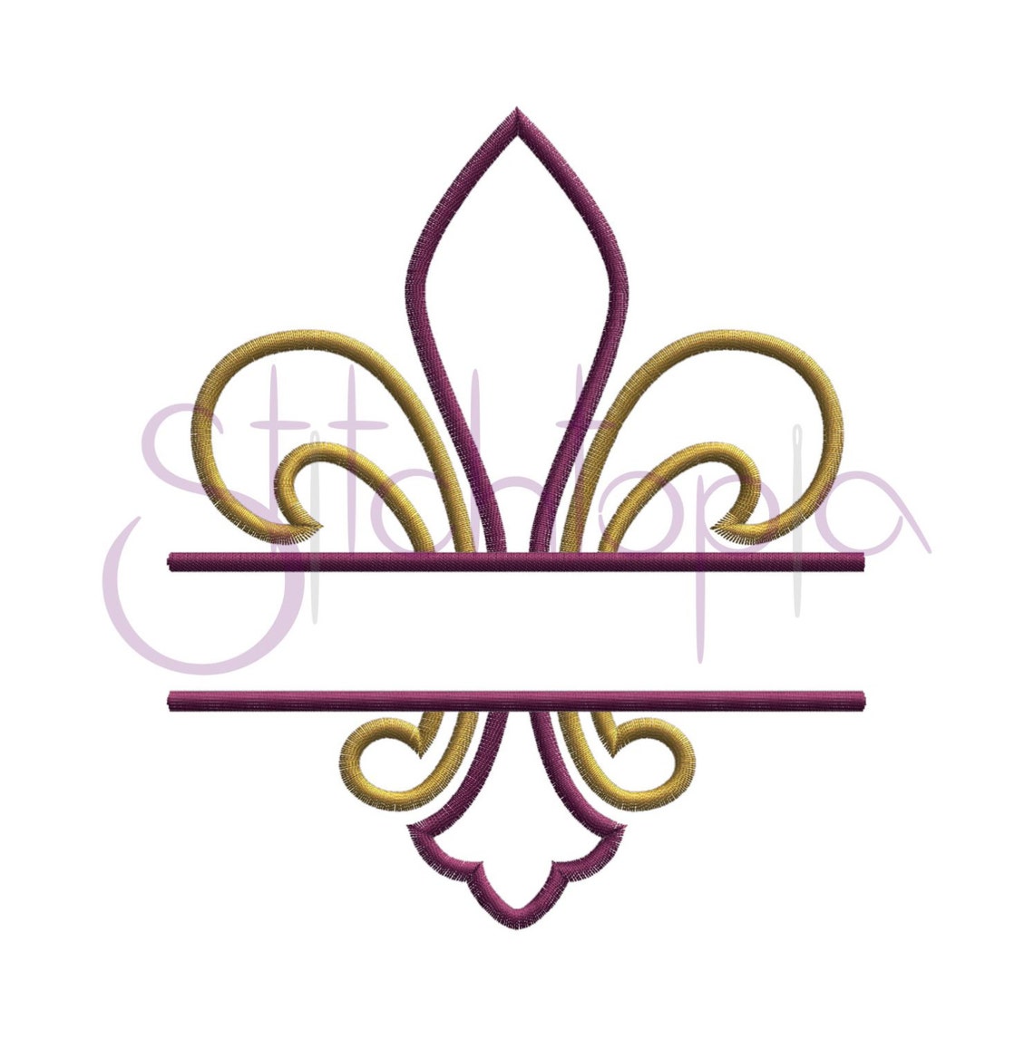 Fleur De Lis Split Applique Frame 7 Sizes 10 Formats PES DST - Etsy