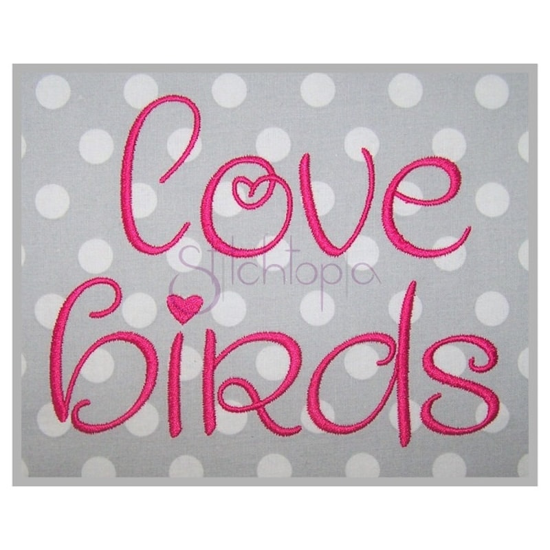 Bird Fonts Embroidery - Etsy UK
