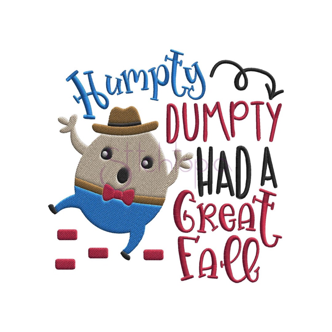 Nursery Rhymes Humpty Dumpty Embroidery Design - 6 Sizes 10 Formats ...