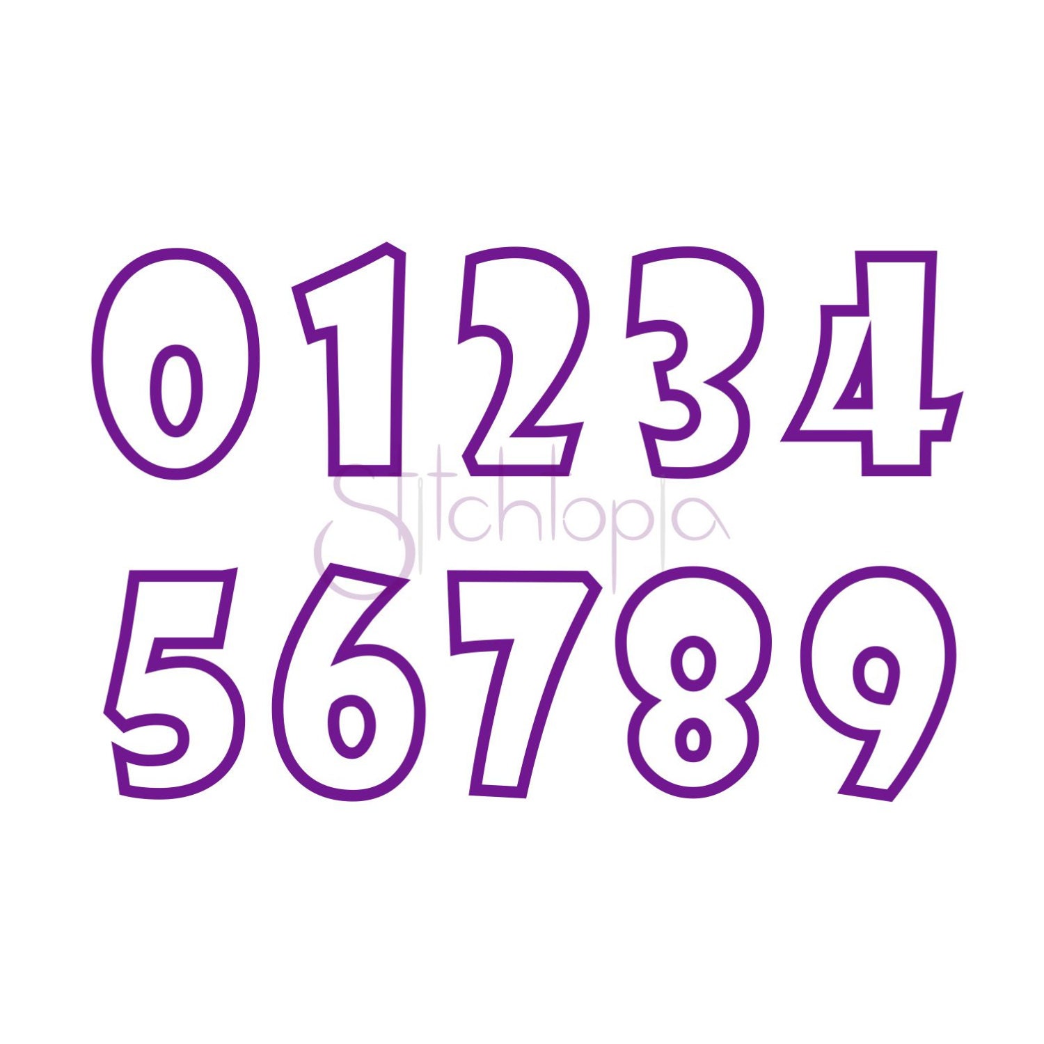 School Applique Numbers Set 2 3 4 5 6 - Etsy