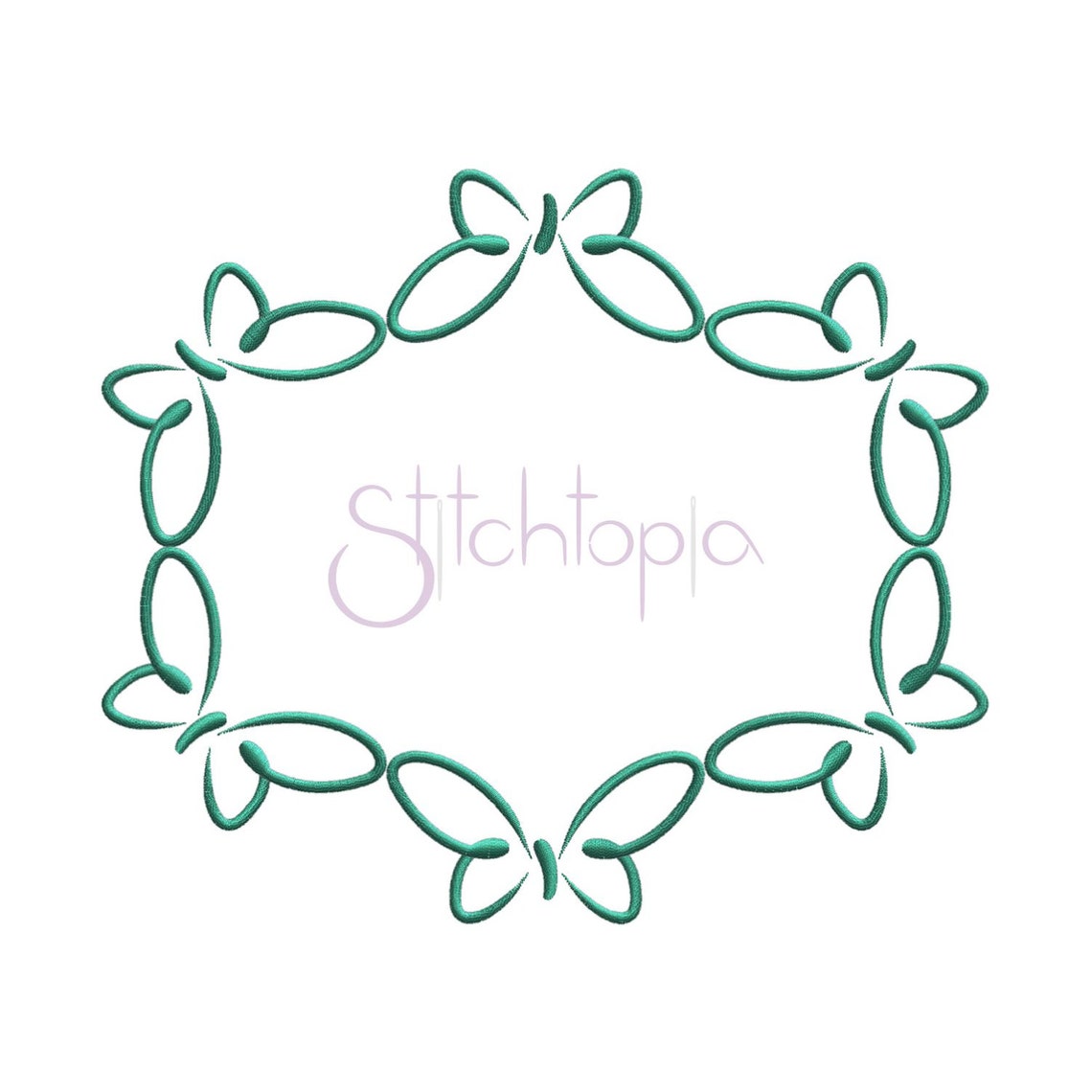 Butterfly Oval Embroidery Frame - 8 Sizes 10 Formats PES DST SHV ...