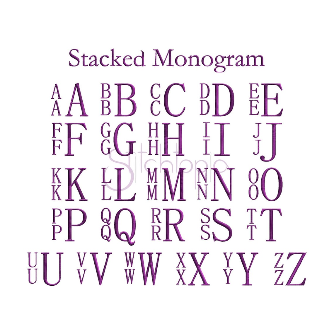EMBROIDERY Monogram Font Bundle - 10 Machine Embroidery Monogram Fonts ...