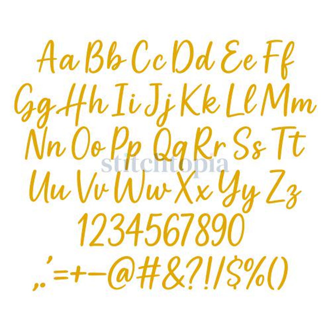 Simple Script Embroidery Font .75