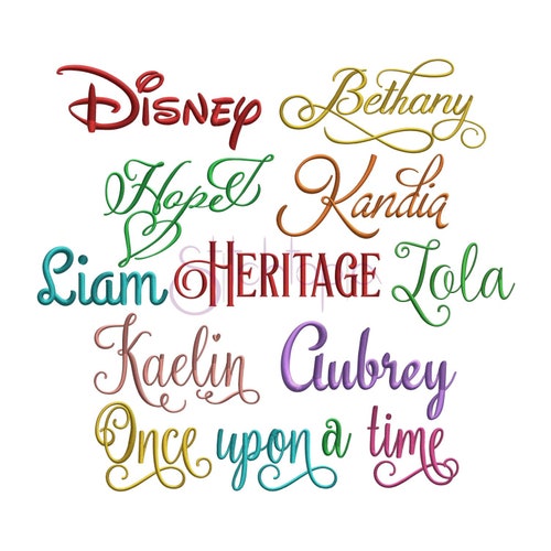 Wedding Script Machine Embroidery Font Set Instant Download - Etsy