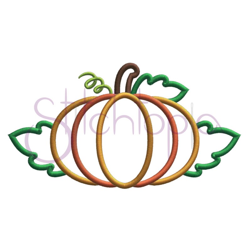 Pumpkin Applique Design 5 7 Sizes 10 Formats PES DST JEF - Etsy