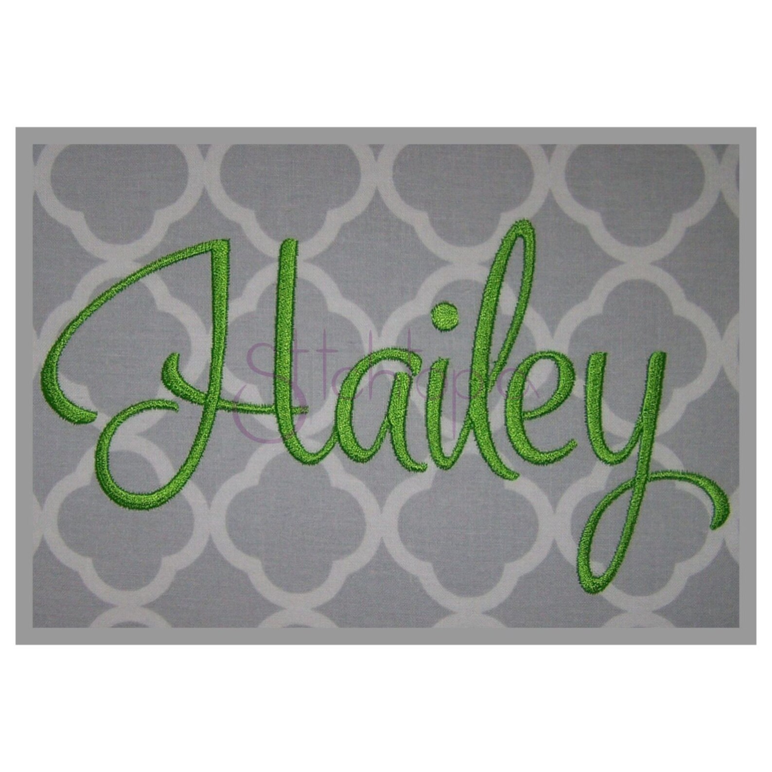 Hailey 3 Monogram Set LARGE 3.5 4.5 5.5 Machine Embroidery Fonts Script ...