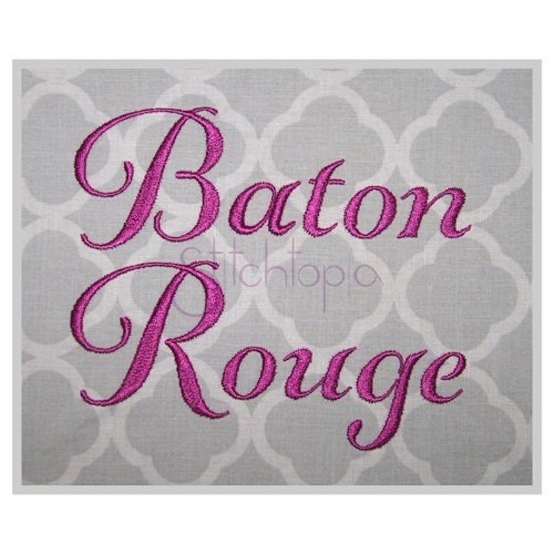 Baton Rouge 1 Embroidery Font .751 - Etsy
