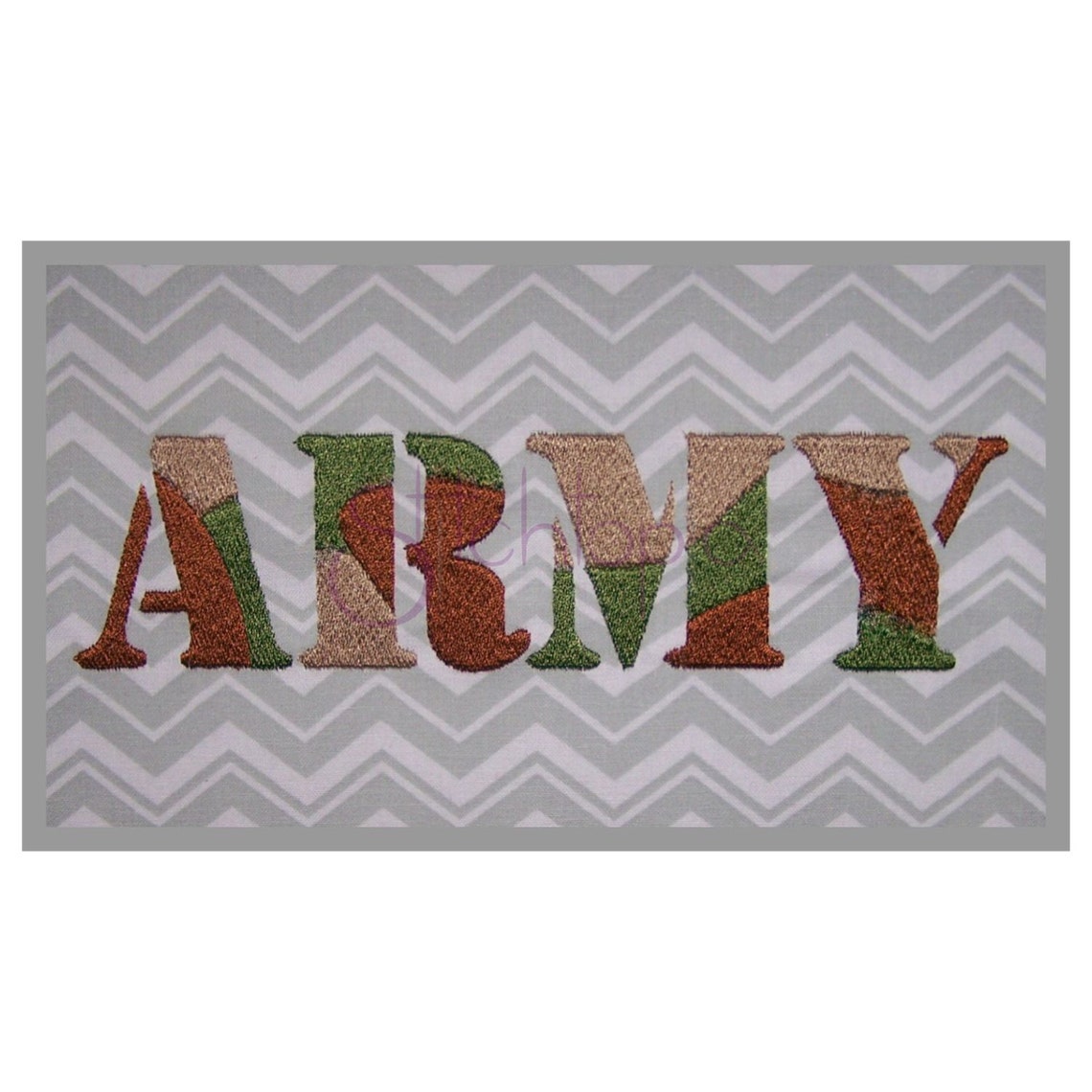 Army Camouflage Embroidery Font Set 3.5 4 5 6 2 | Etsy