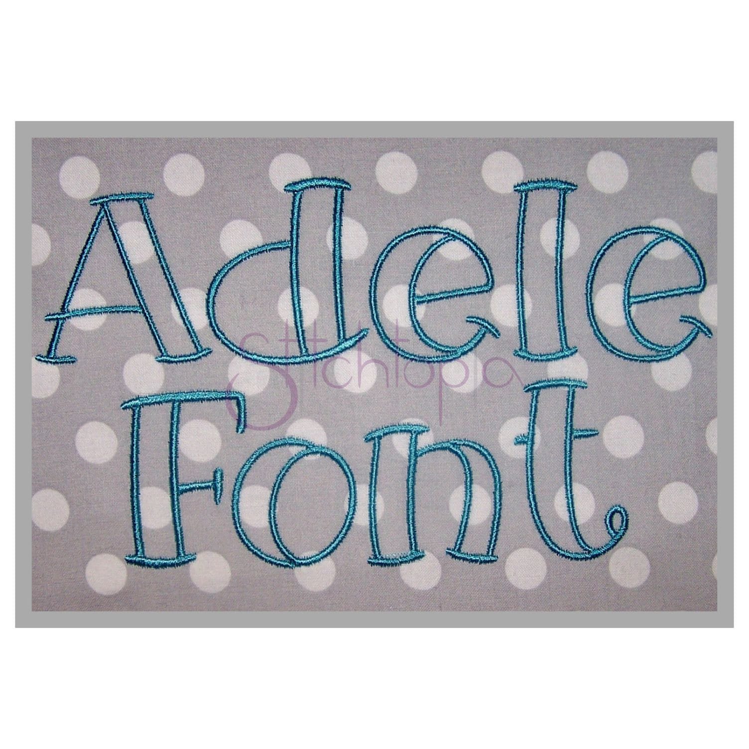 Adele Embroidery Font 1 1.5 2 2.5 | Etsy