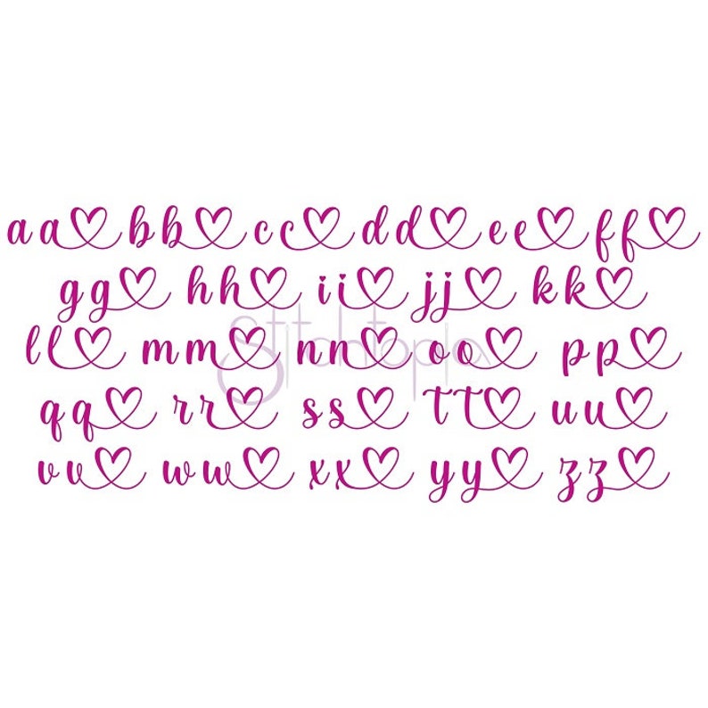 Love Bug Embroidery Font #1-3 Bundle .75" 1" 1.25" 1.5" 2" Formats: Bx ...