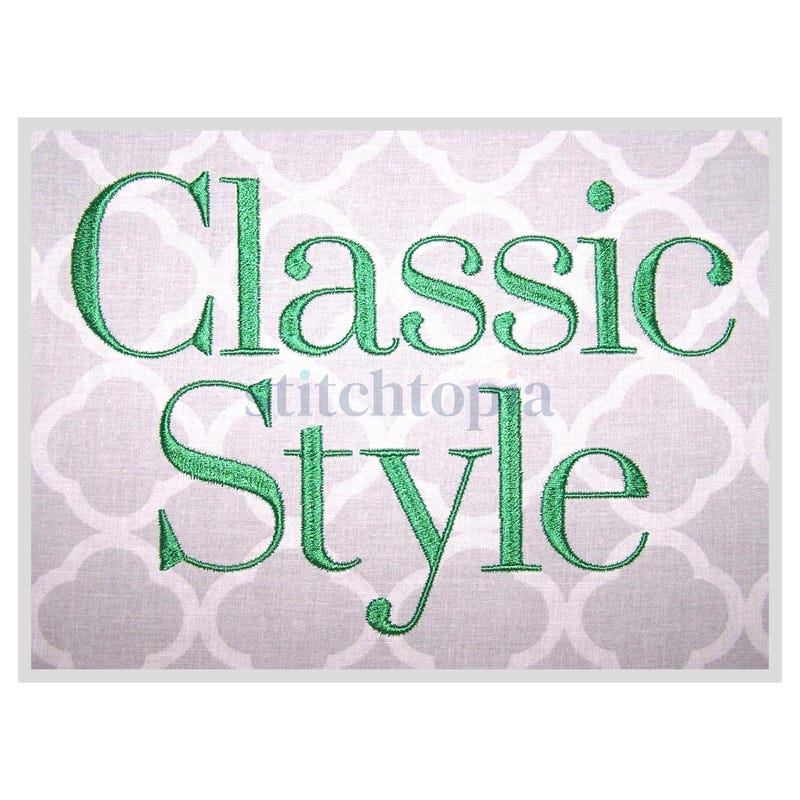 Classic Embroidery Fonts - Etsy