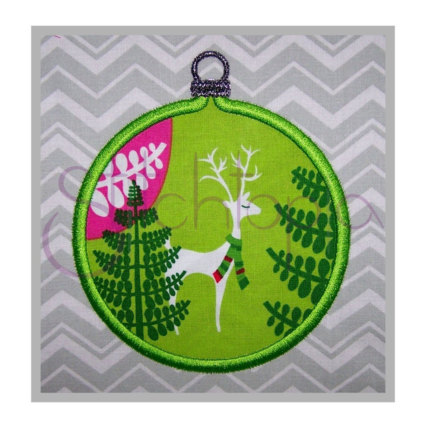 Round Christmas Ornament Applique 7 Sizes 3 Through - Etsy