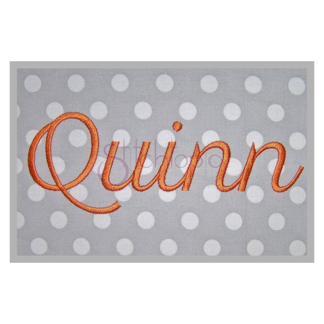 Quinn Embroidery Font Set – .5" 1″ 1.5" 2″ 2.5" 3″ - Machine Embroidery ...