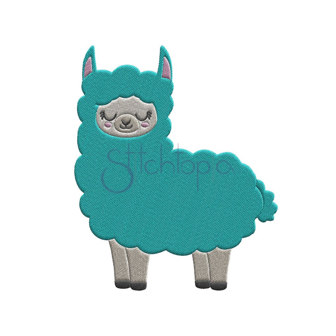 Llama Embroidery Design - 7 Sizes 10 Formats PES DST EXP Machine ...
