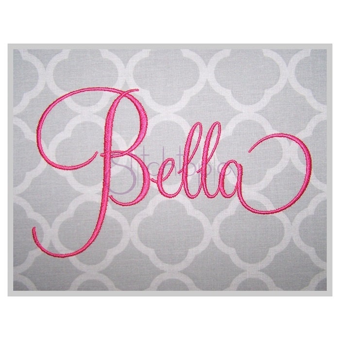 Bella Embroidery Font Set 1 1.5 2 3 | Etsy
