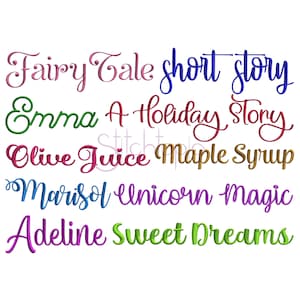 Script Embroidery Font Bundle #5 - 10 Embroidery Fonts - Formats ...