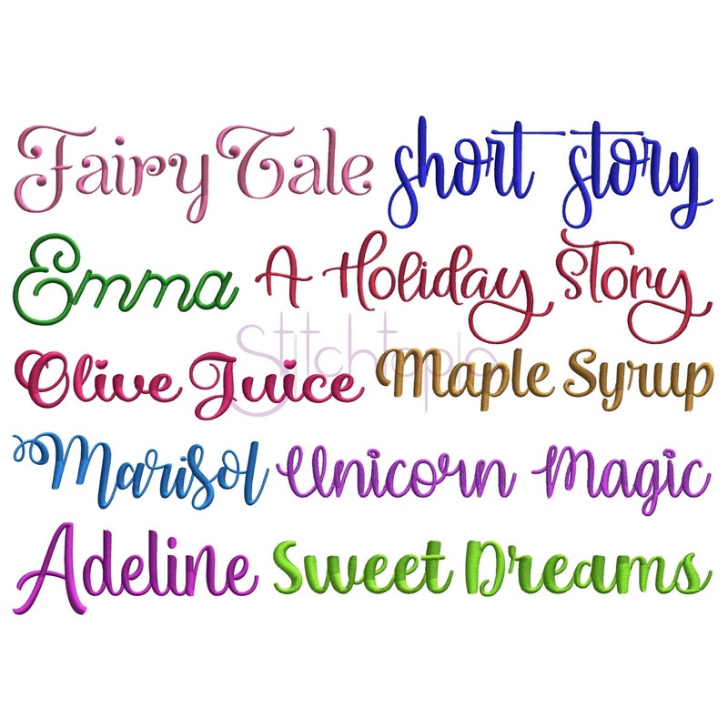 Embroidery Font Bundle - Etsy