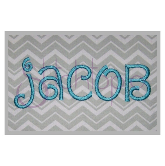 Jacob Embroidery Font Set .5 1 2 - Etsy