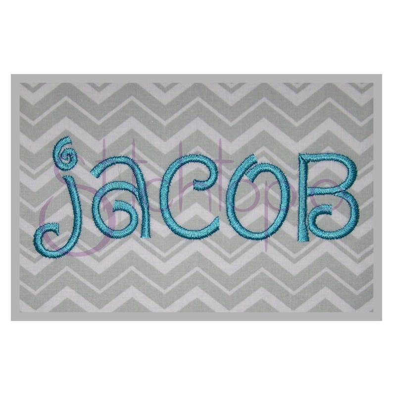 Jacob Embroidery Font Set .5 1 2 - Etsy