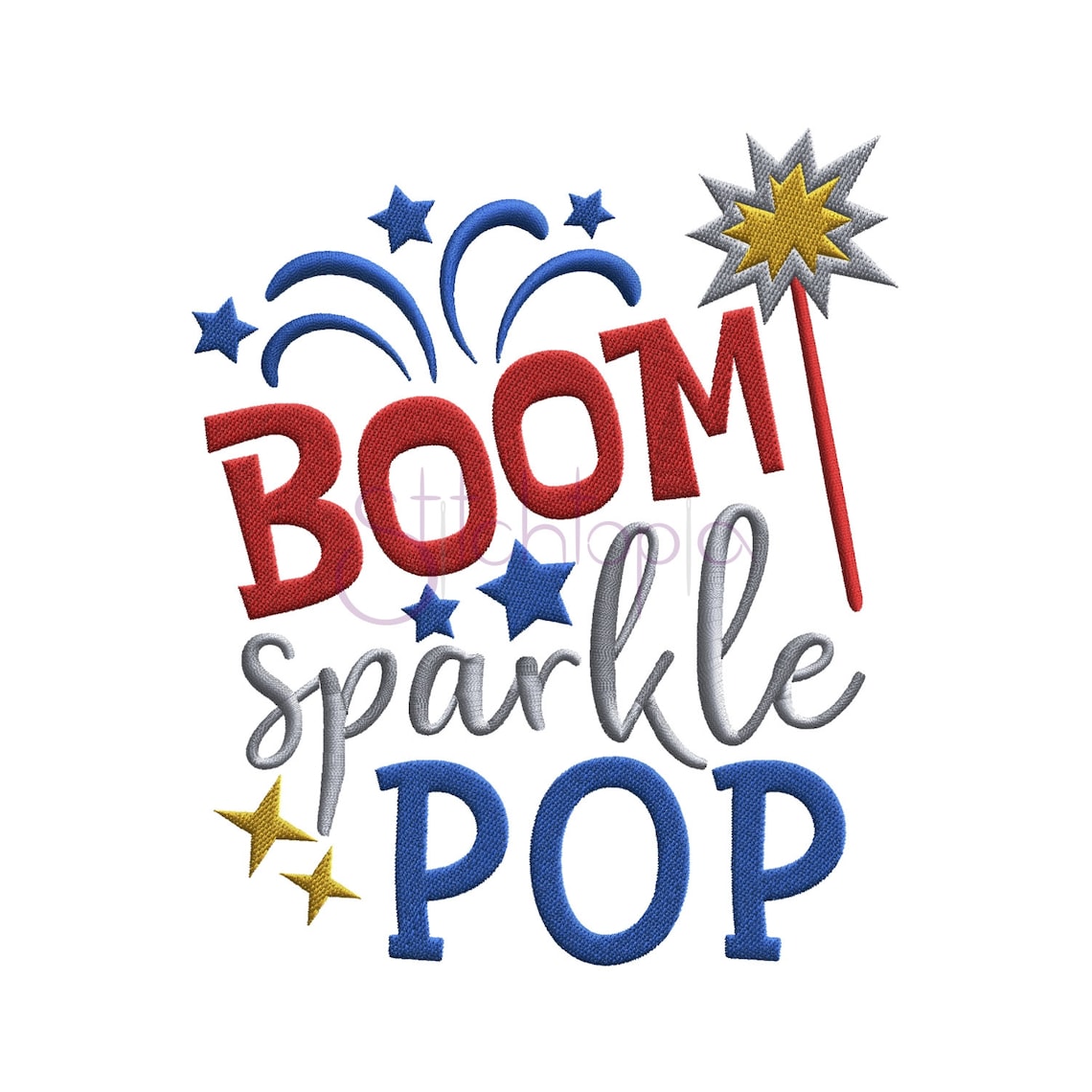 Boom Sparkle Pop Embroidery Design 6 Sizes Formats: Dst Exp - Etsy