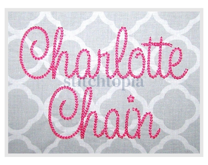 Custom Chain Stitch Name Patch, Wool Felt Name Badge, Chain Stitch ...