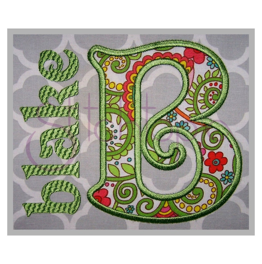 Blake Applique Monogram Set – Uppercase Letters - 2″ 3″ 4″ - Machine ...
