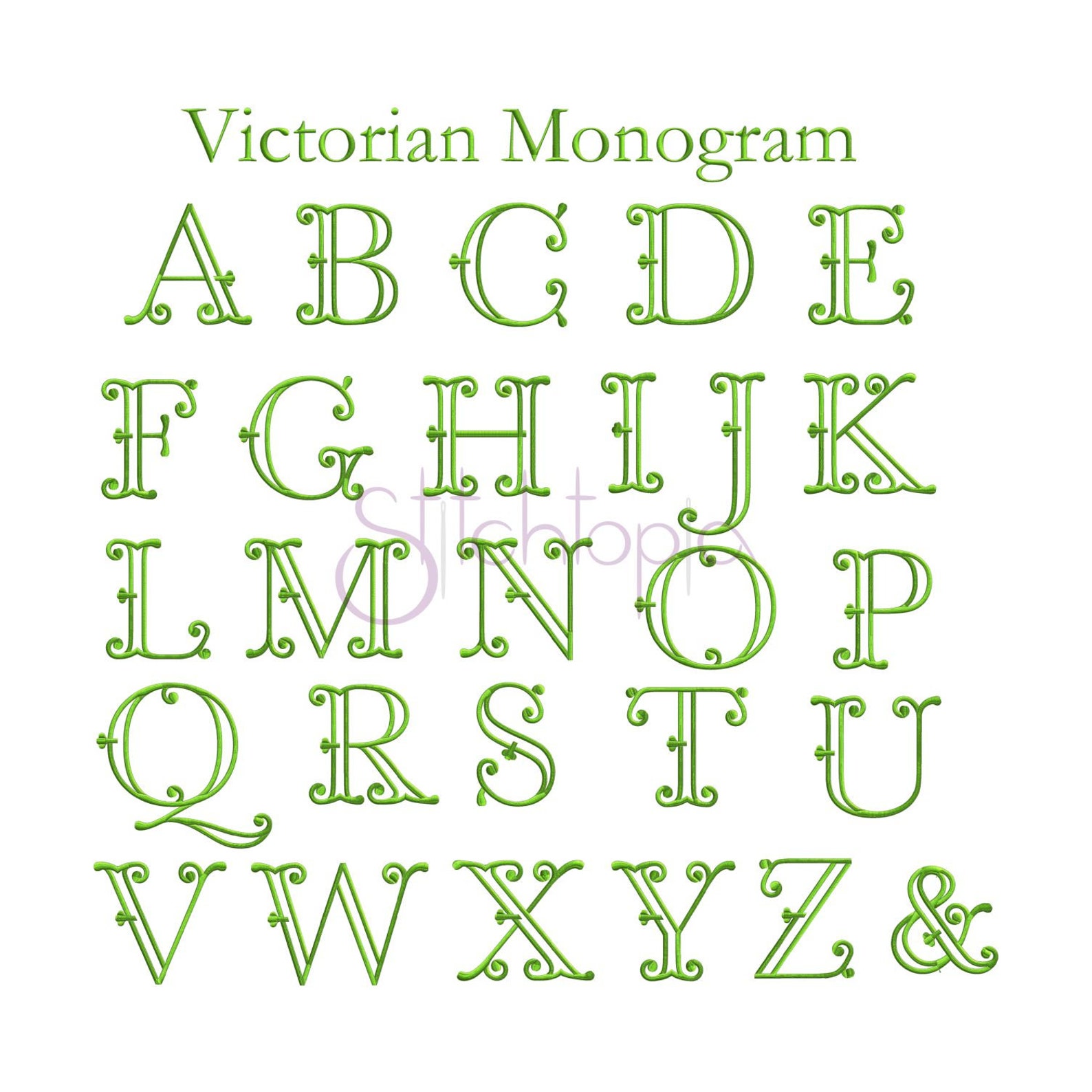 EMBROIDERY Monogram Font Bundle 10 Machine Embroidery - Etsy