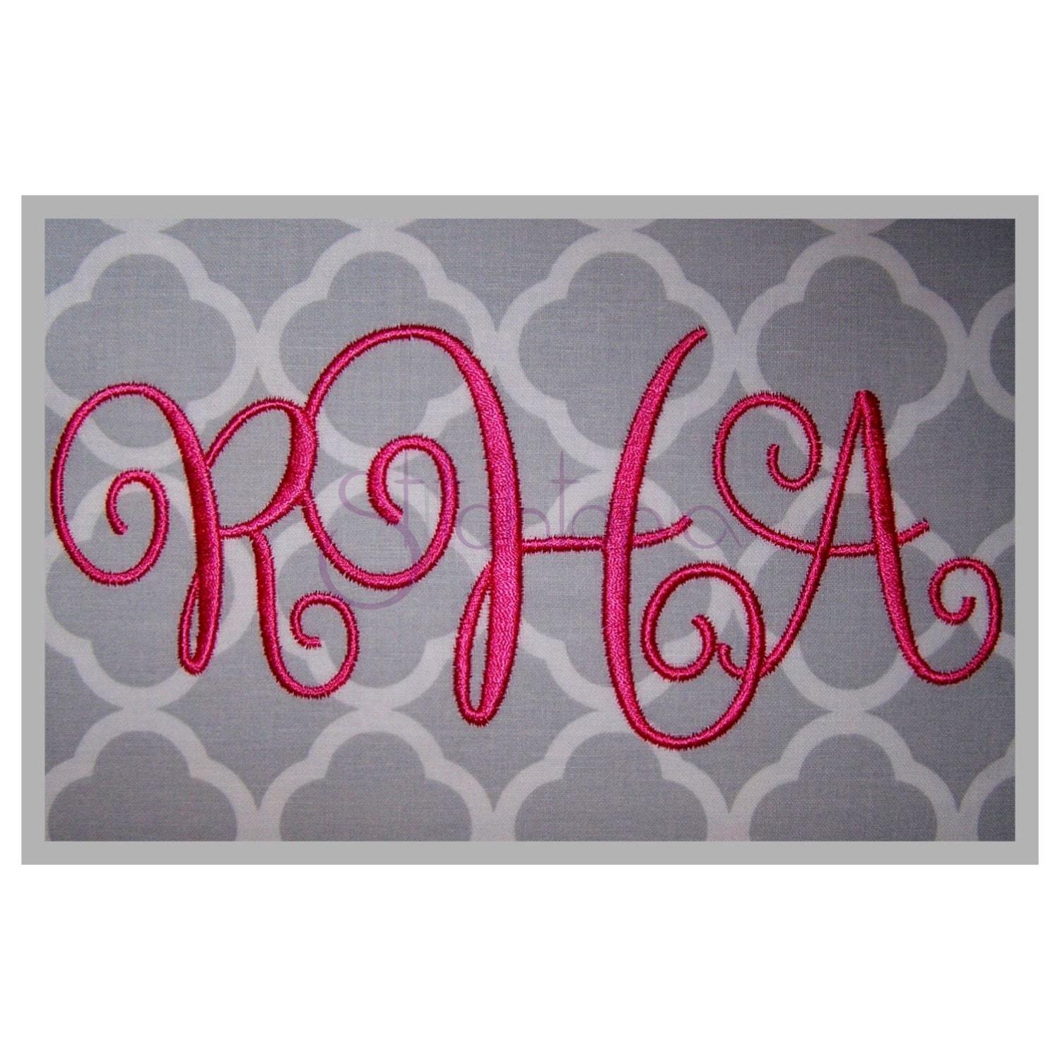 Sewing & Fiber A-Z Swirly Machine Embroidery Monogram Font Designs PES ...