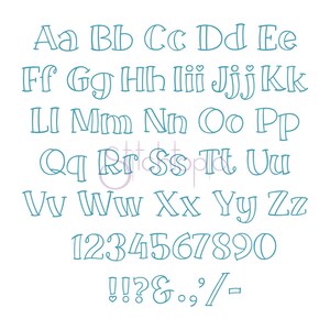 Adele Embroidery Font 1" 1.5" 2" 2.5" 3" - 11 Formats Bx Dst Exp Hus ...