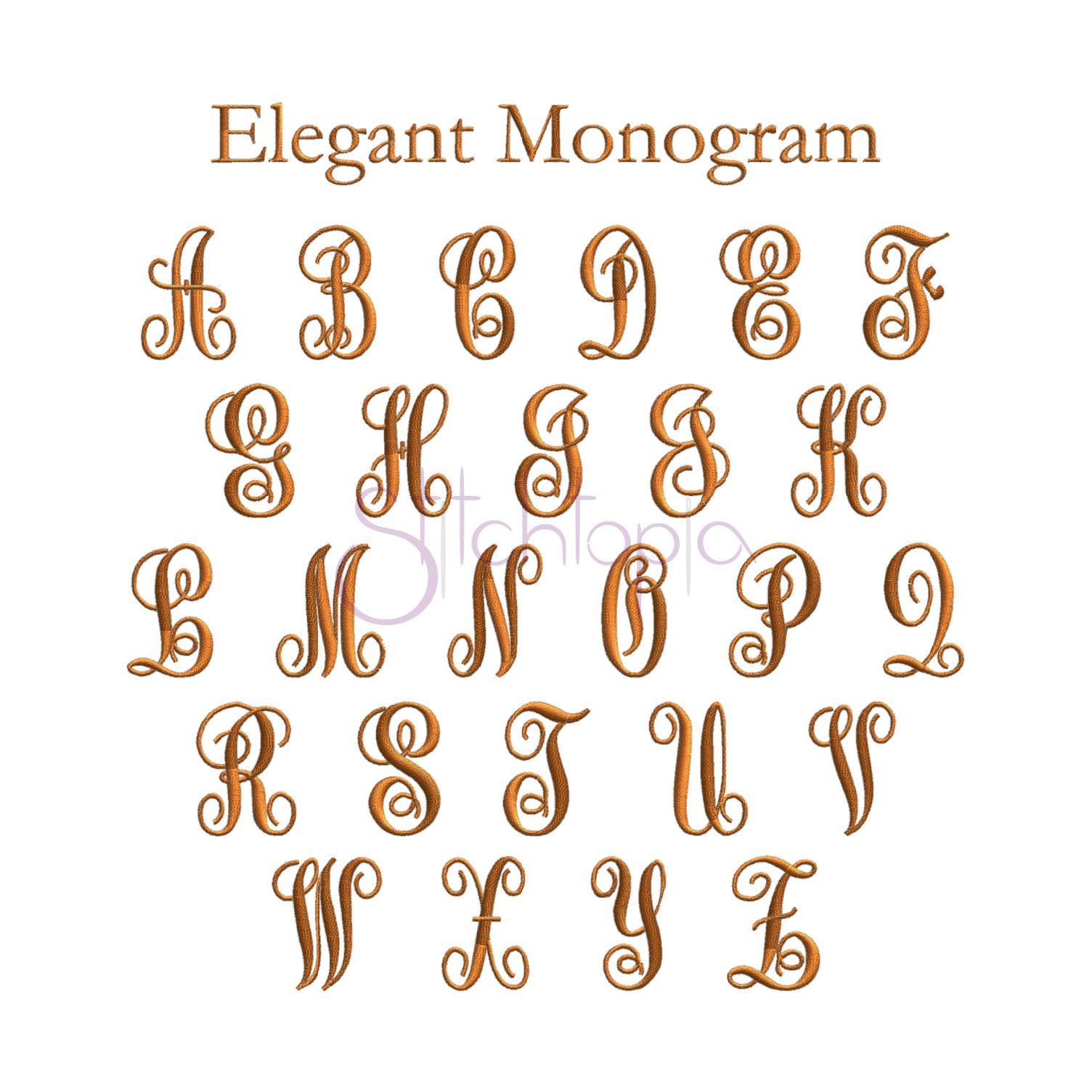 EMBROIDERY Monogram Font Bundle - 10 Machine Embroidery Monogram Fonts ...