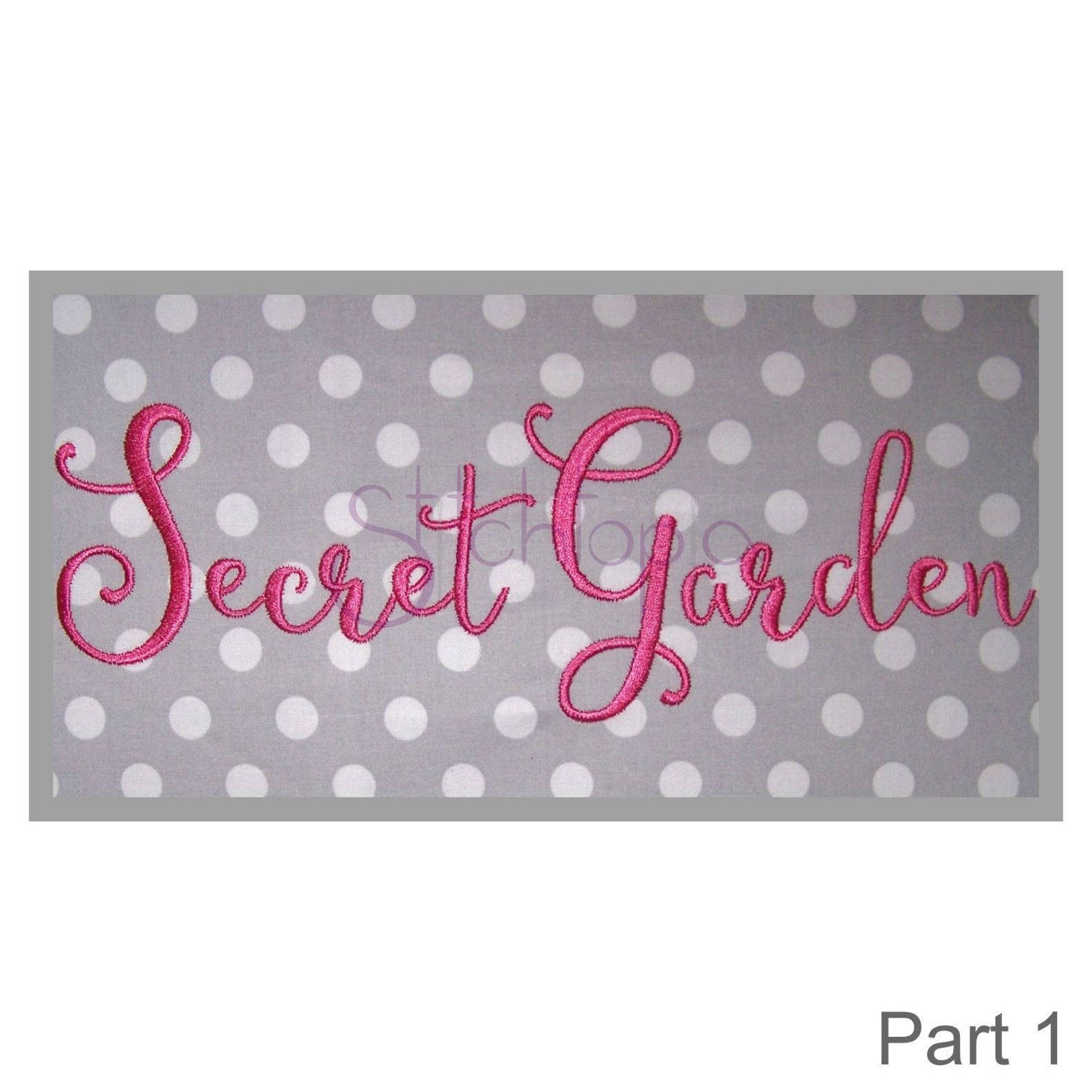 Secret Garden 1 Embroidery Font Set 1 1.5 2 2.5 3 - Etsy