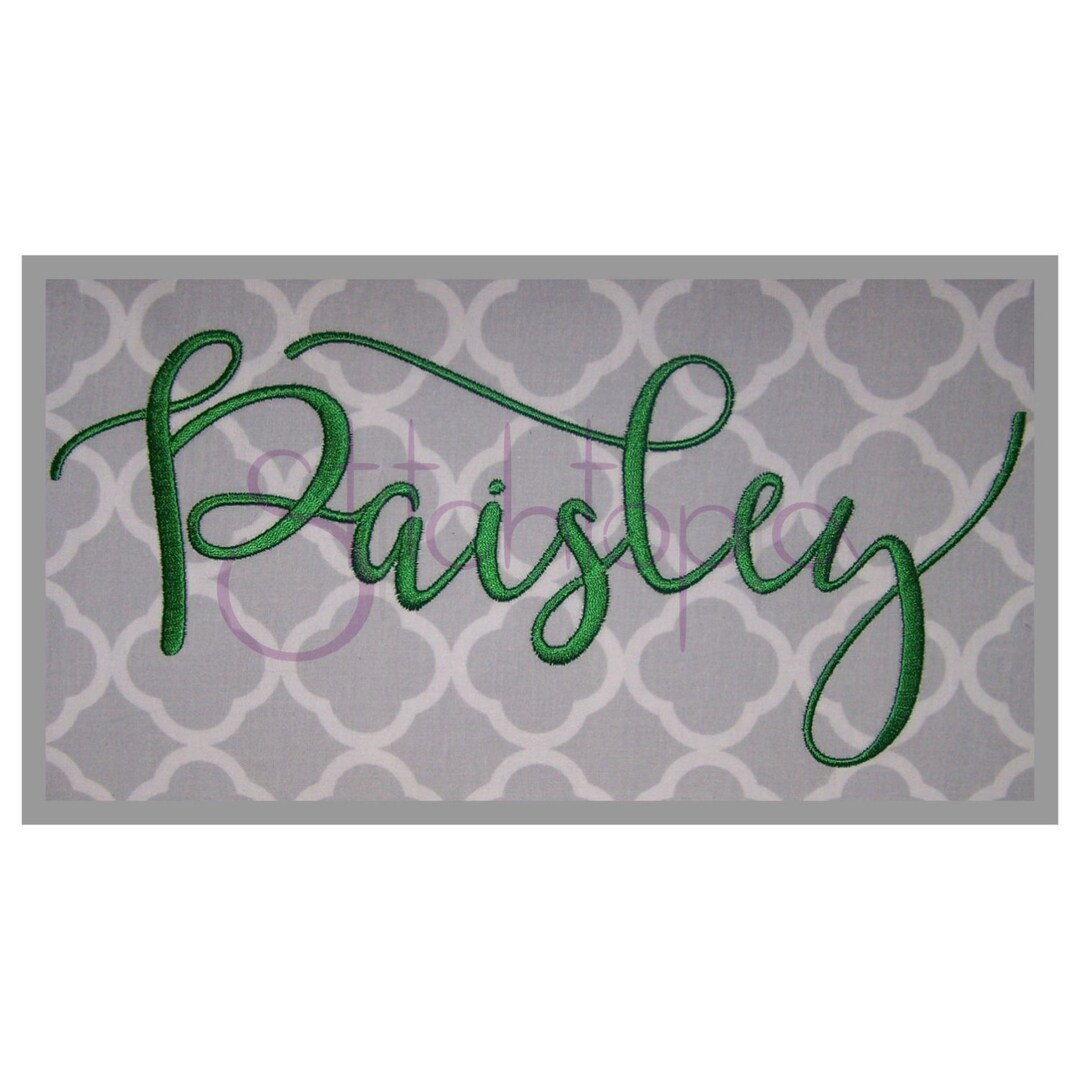 Paisley Monogram Set – 1″, 1.5", 2″, 2.5", 3″- Digital Machine ...
