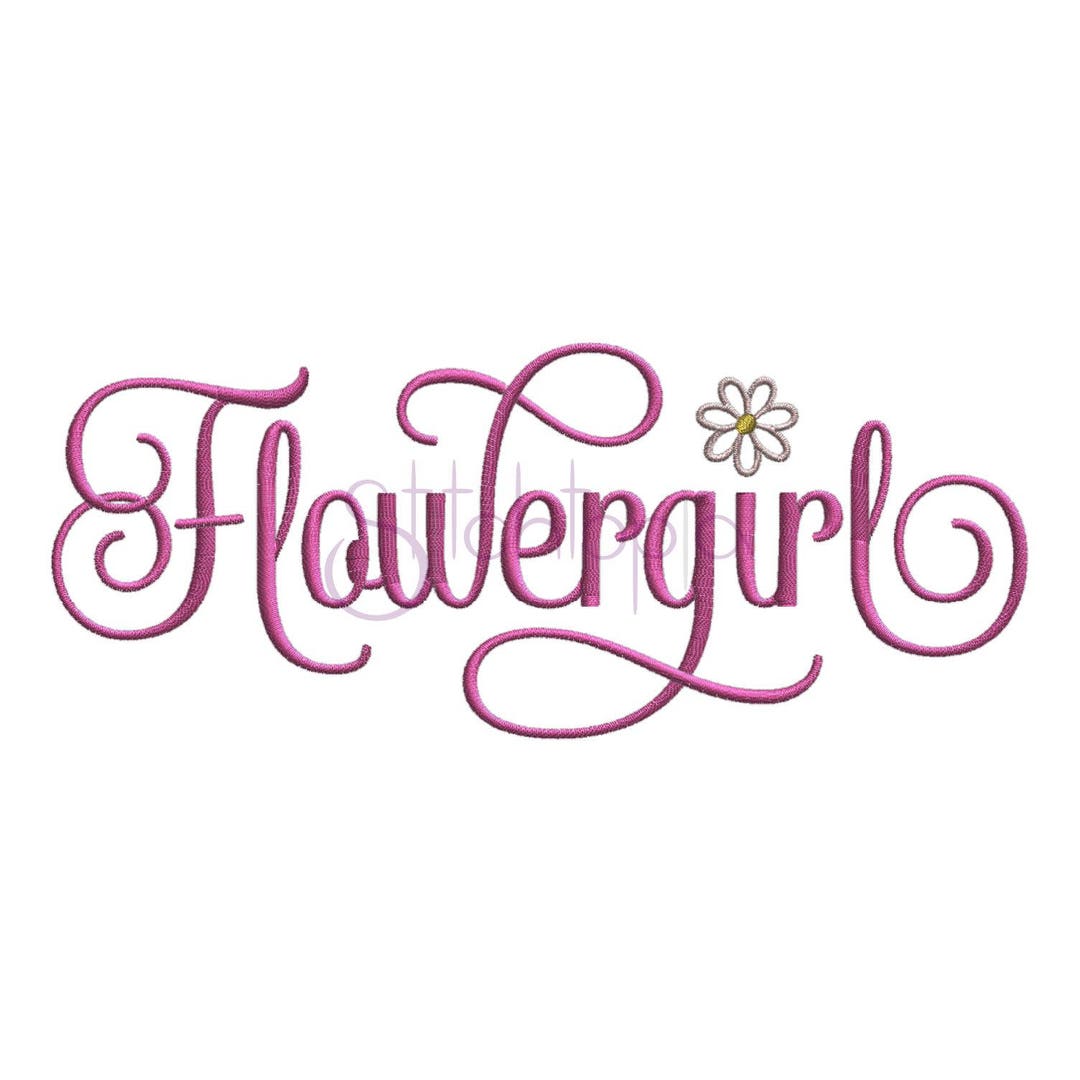 Flowergirl Embroidery Design - 7 Sizes 10 Formats Wedding Embroidery ...