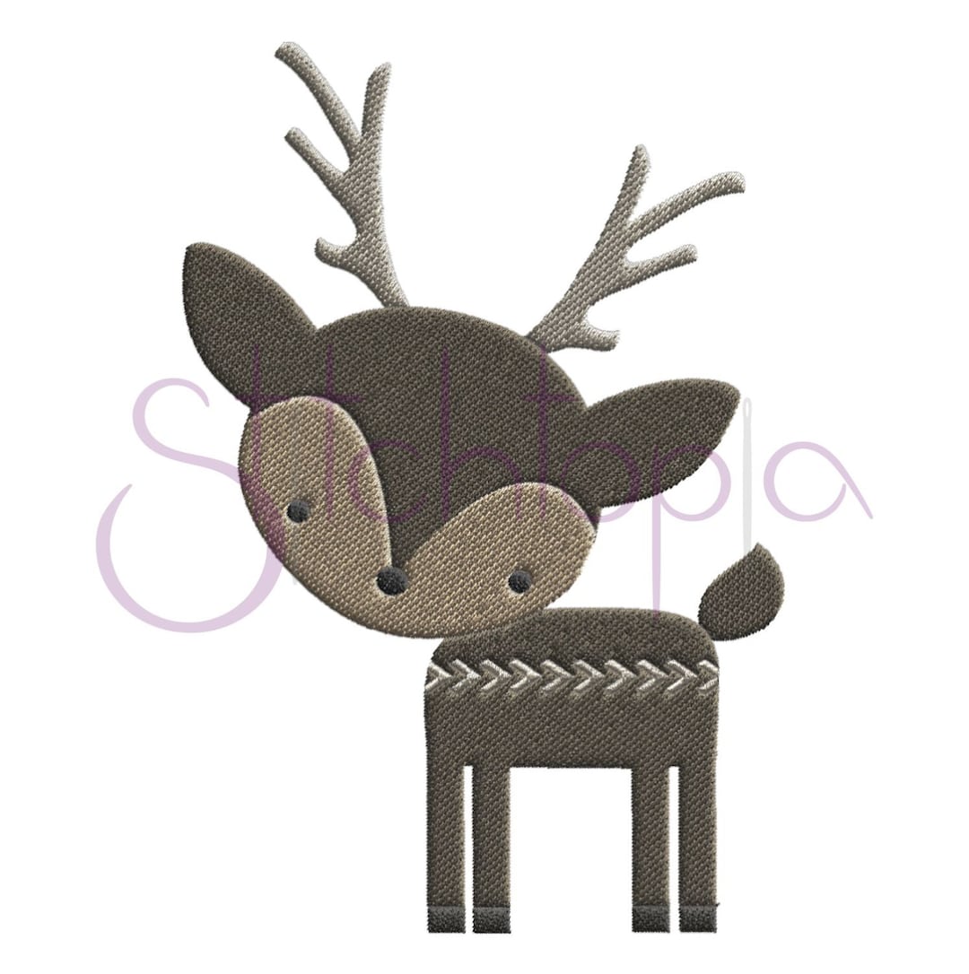 Forest Animals Deer Embroidery Design - 7 Sizes 10 Formats PES SHV VIP ...