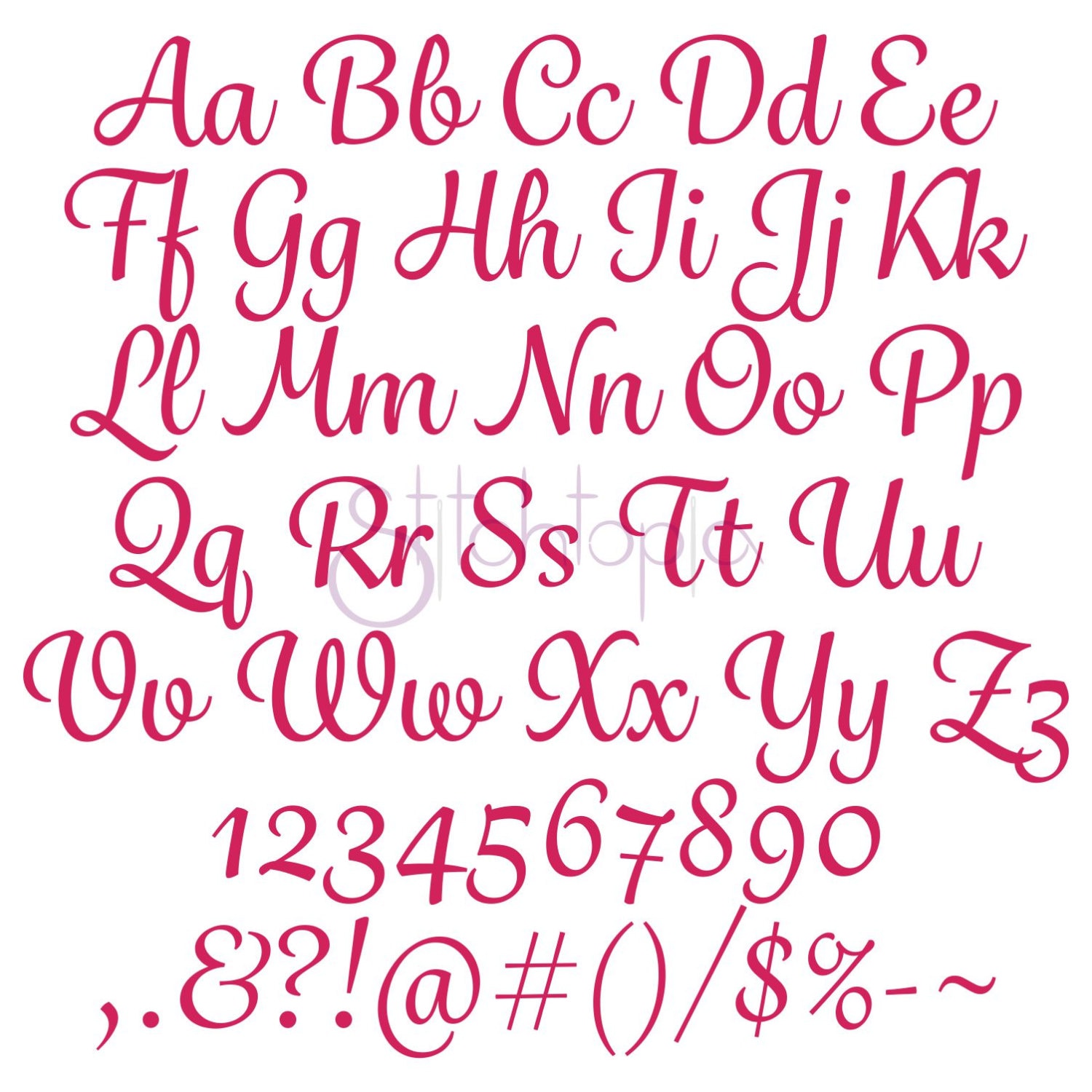 Juniper Embroidery Font Set .5 1 1.5 | Etsy