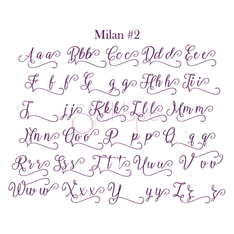 Script Embroidery Font Bundle 3 10 Embroidery FONTS | Etsy