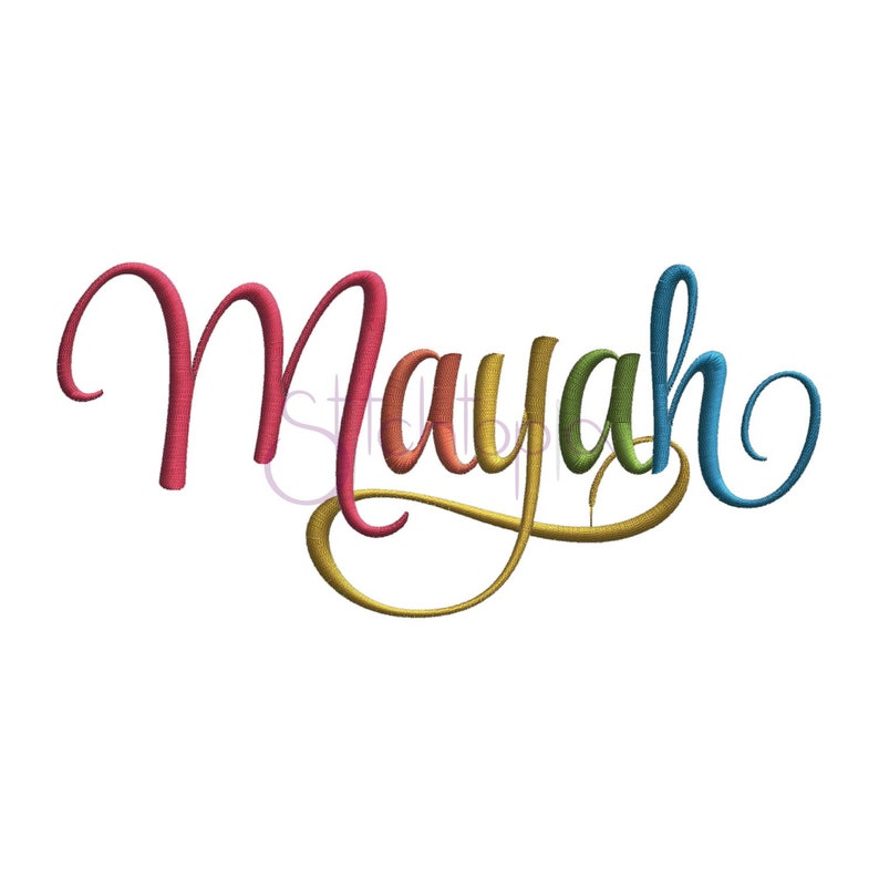 Mayah Embroidery Font #1-3 Bundle - .5" 1" 1.5" 2" 2.5" 3" Machine ...