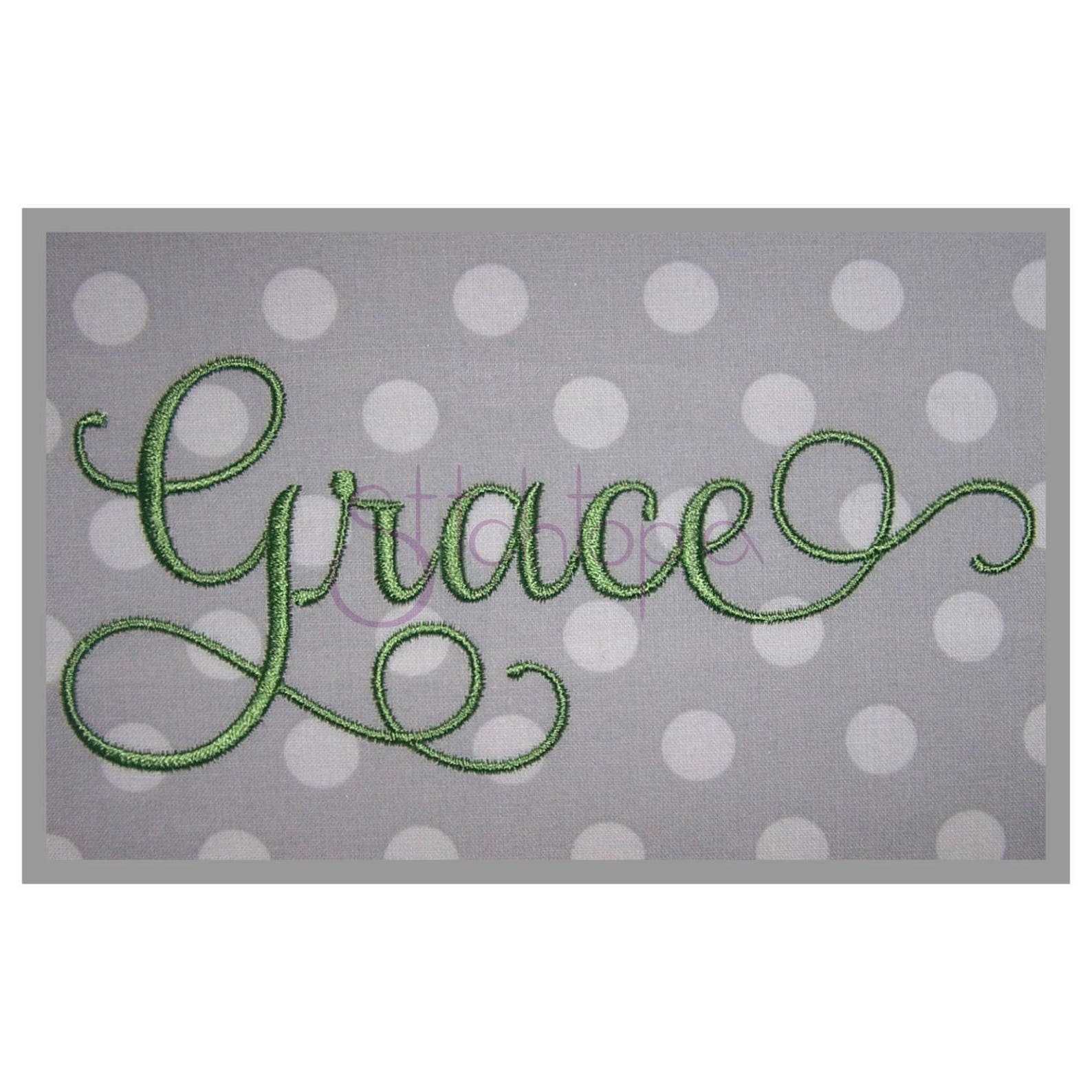 Grace Embroidery Font 4 5 6 7 11 Formats | Etsy