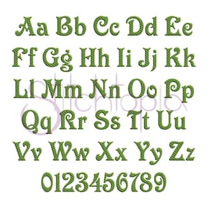 Blake Filled Embroidery Font Set – 1″ 1.5″ 2″ 3″ - 11 Formats PES DST ...