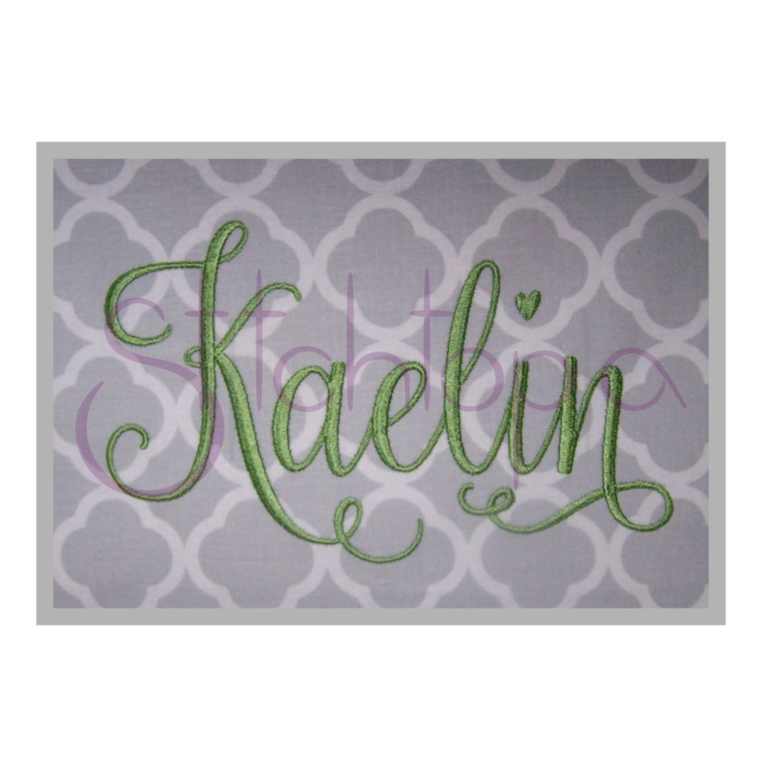 Kaelin 2 Embroidery Font Set - 4" 5" 6" - 11 Formats BX Font Machine ...