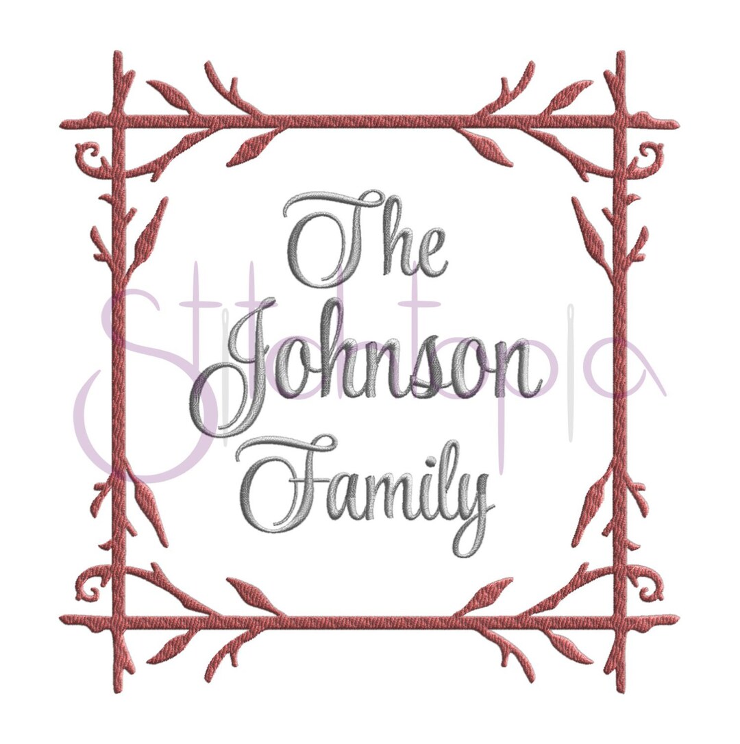 Branches Embroidery Frame - 8 Sizes 10 Formats PES DST JEF Digital ...
